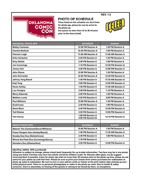 Program | Oklahoma Comic Con